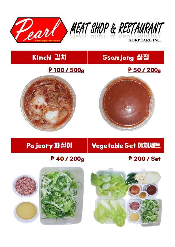 Carta de Pearl meat shop and restaurant 펄 정육점 식당 Mandaue City, Mandaue