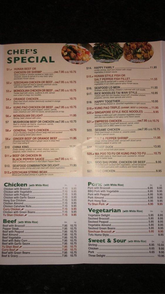 Menu at Tasty House Restaurant, Berwyn, Roosevelt Rd