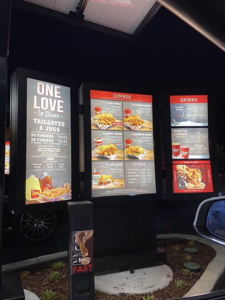 Menu at Raising Cane's Chicken Fingers fast food, Huntington Beach