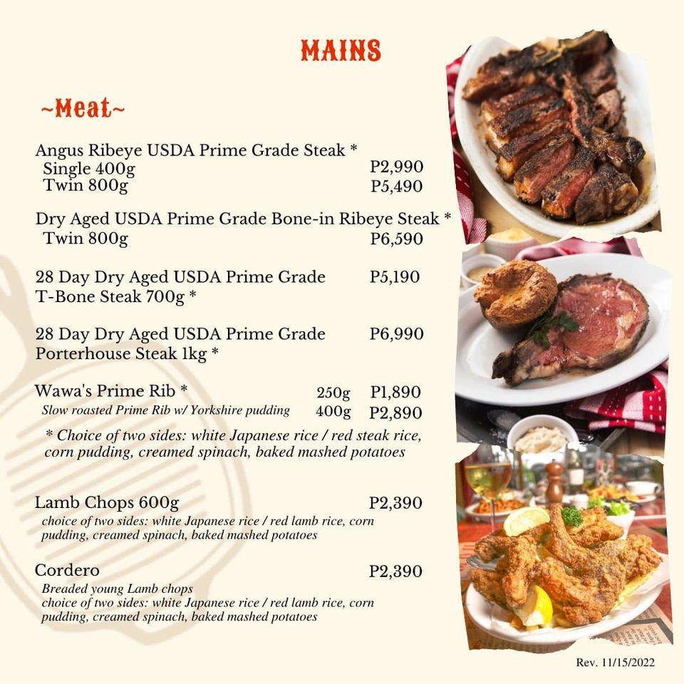 Menu at Mamou - A Home Kitchen steakhouse, Taguig, Mcarthur Avenue ...
