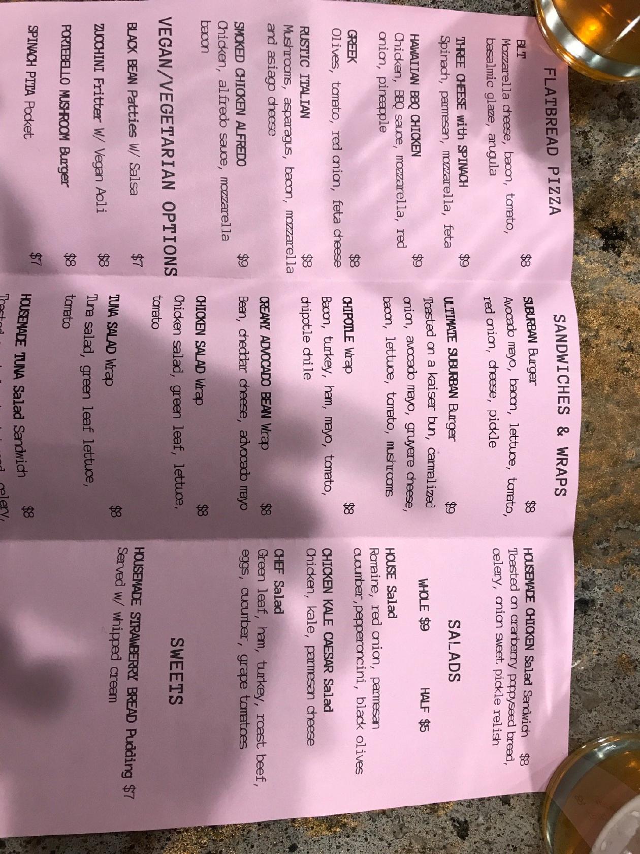Menu at Mila's Suburban Cafe, Englewood