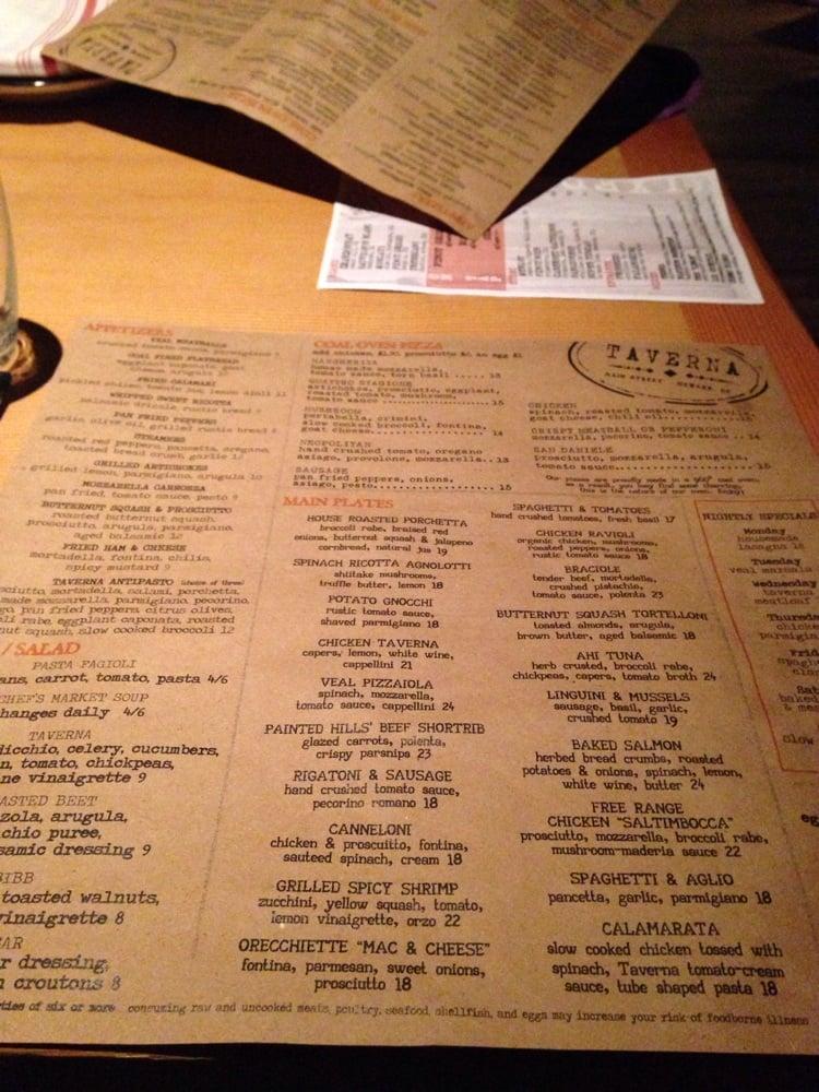 Menu at Taverna Newark pub & bar, Newark