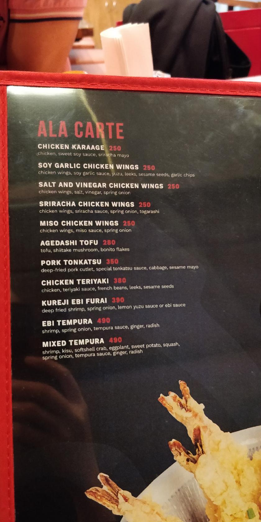 Menu at Kureji - Ali Mall restaurant, Quezon City, Ali Mall