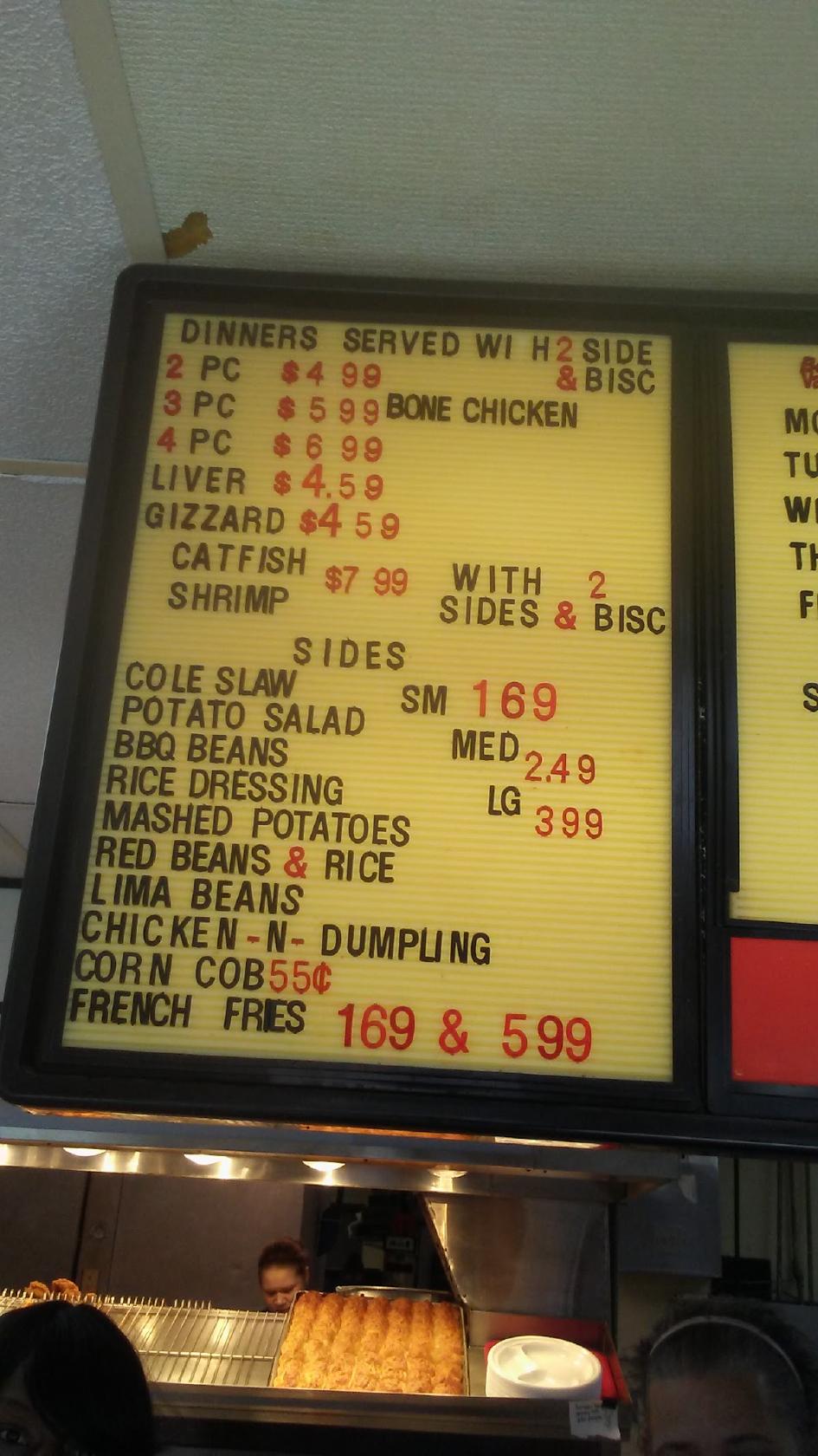 Menu at Danny's Fried Chicken fast food, Niceville, 408 E John Sims Pkwy