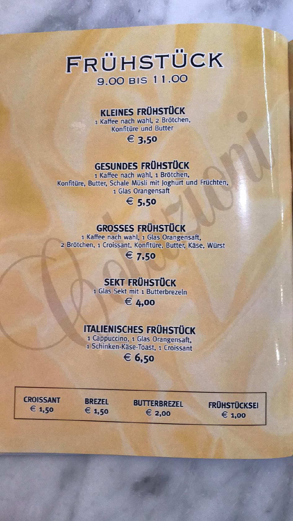 Speisekarte von Eiscafé Dolomiti cafe, Tettnang