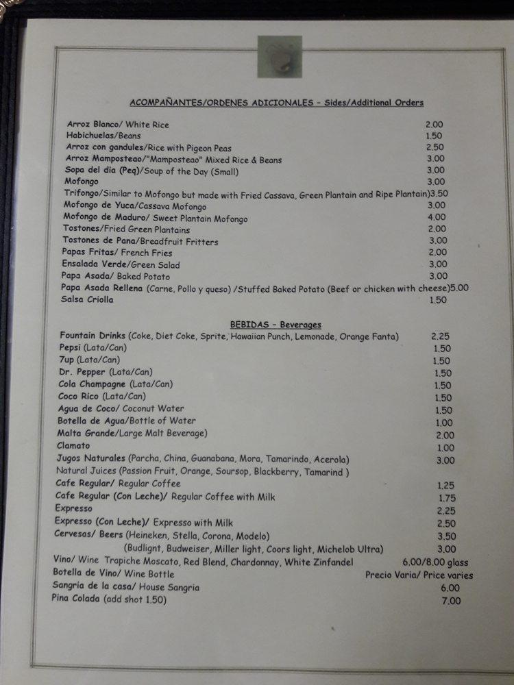 Menu at Miguelo's Cafe & Bar, Kissimmee