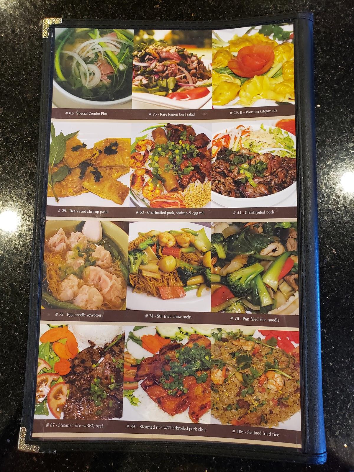 Menu at Pho Van 2 restaurant, Santee