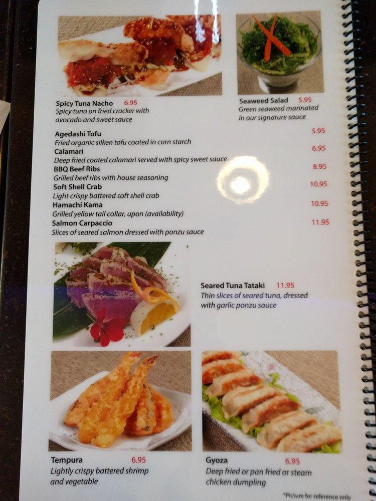 Menu at Asaka restaurant, Rancho Palos Verdes