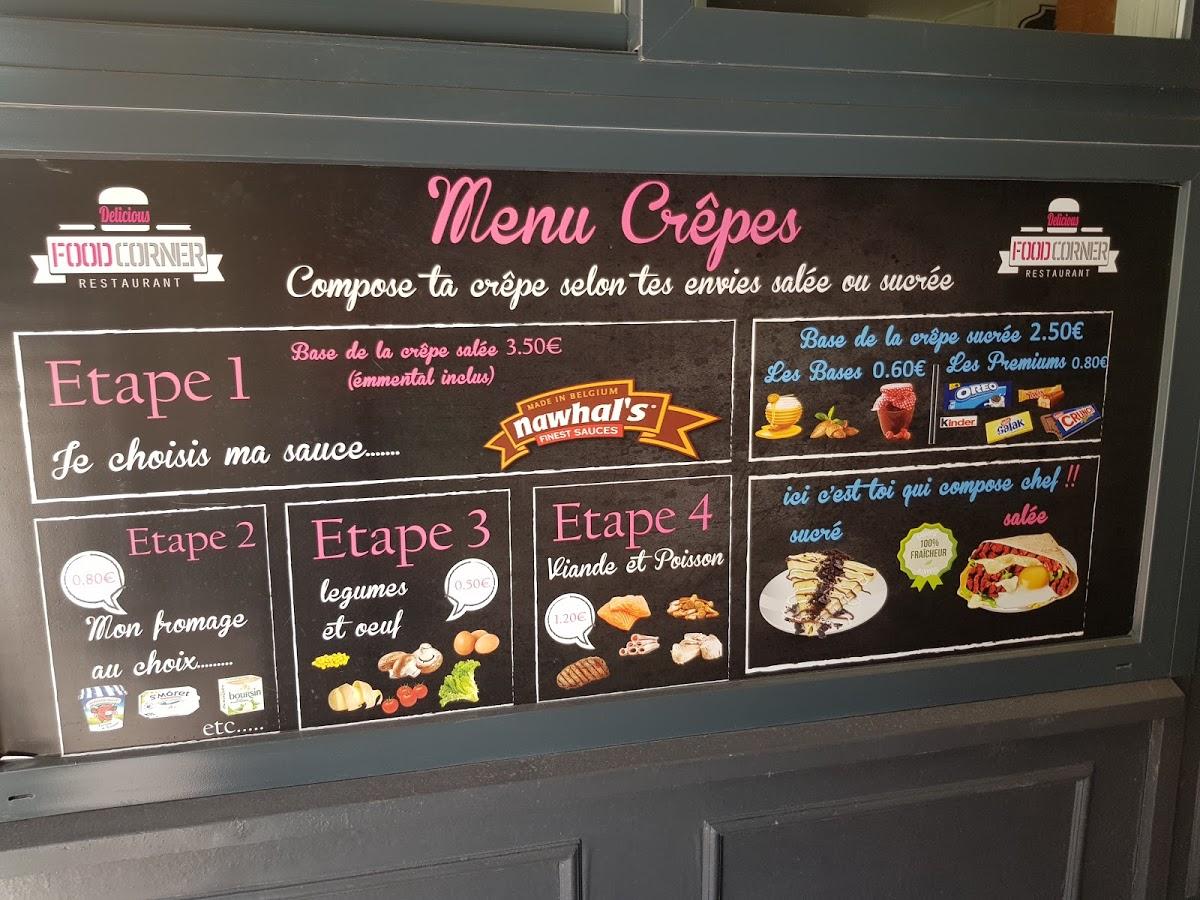 Menu at Food Corner restaurant, Meudon