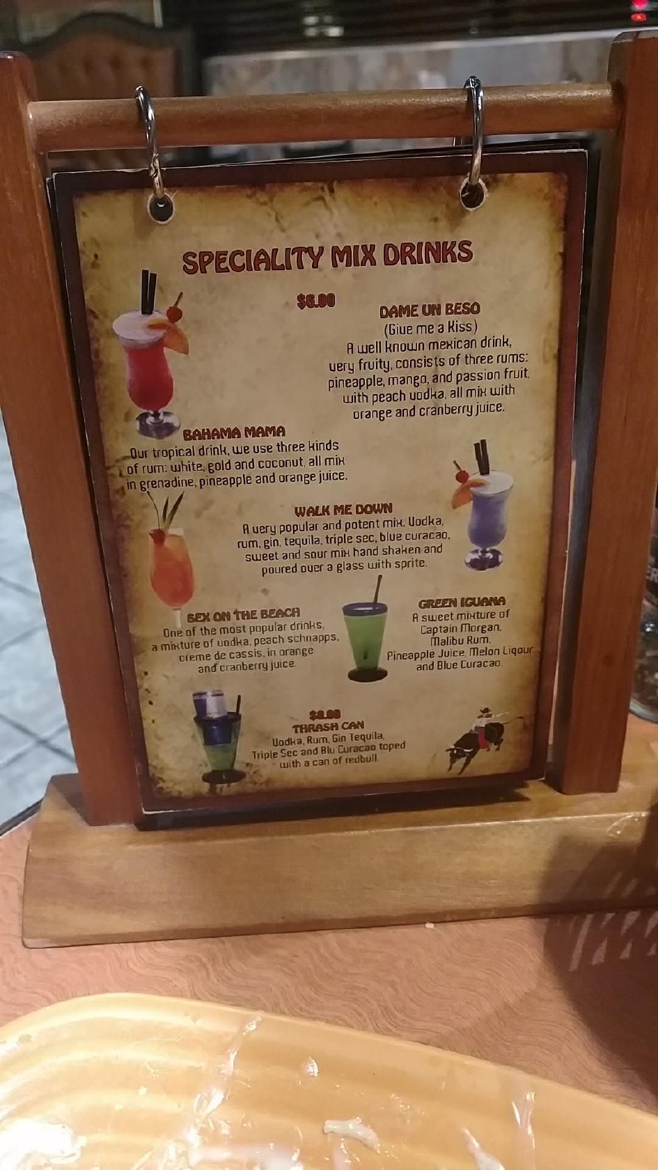 Menu at Mi Toro restaurant, Corinth, S Harper Rd