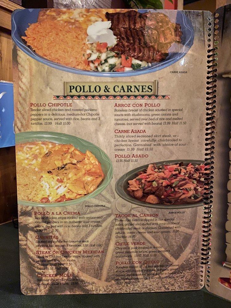 Menu at Rancho Chico restaurant, Stuart