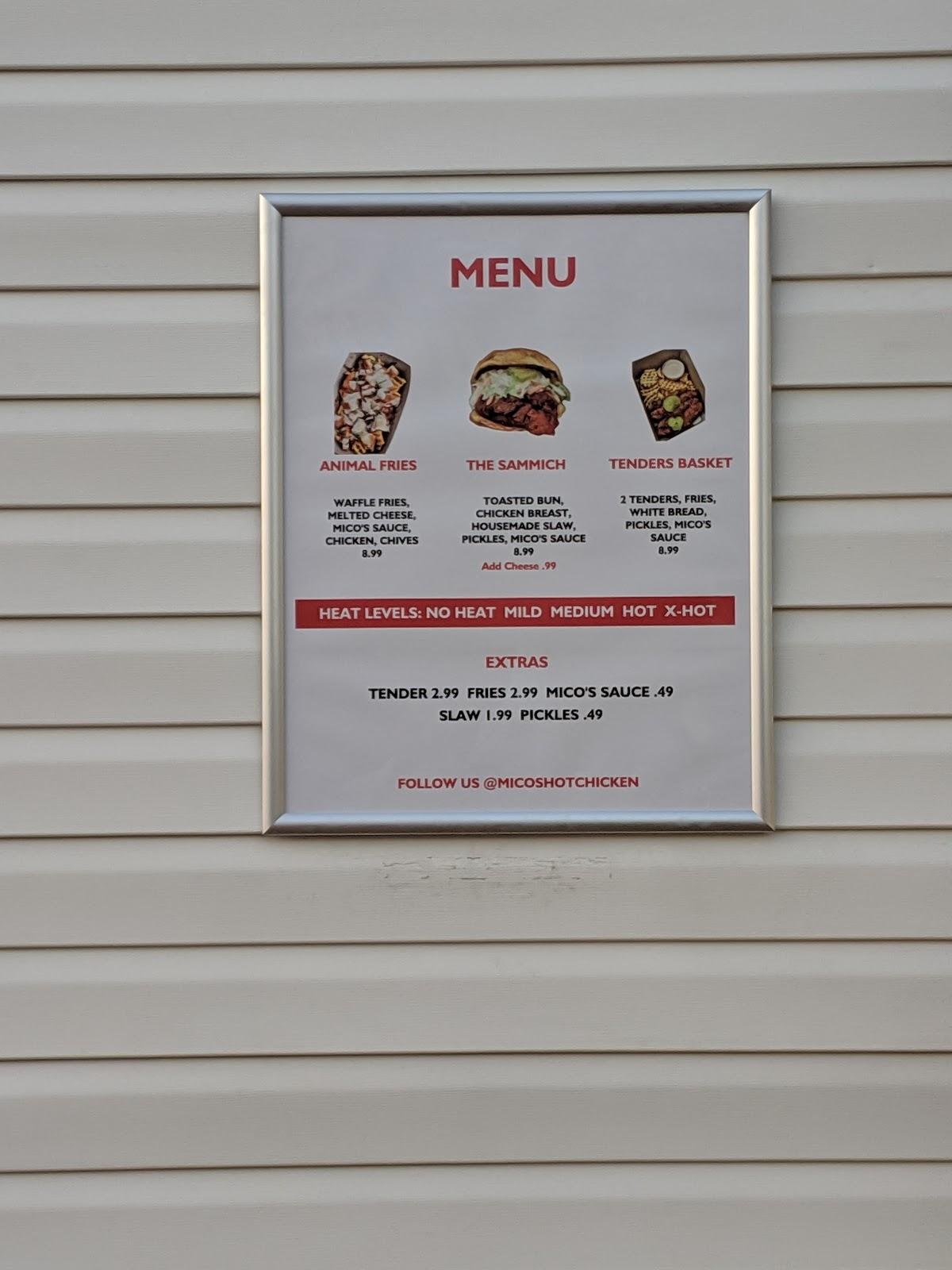 Carta del restaurante Mico's Hot Chicken, Houston, N Durham Dr