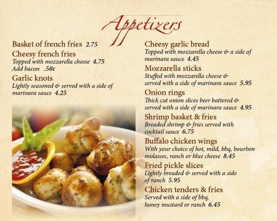 Menu at Taste Of Italy restaurant, Altavista