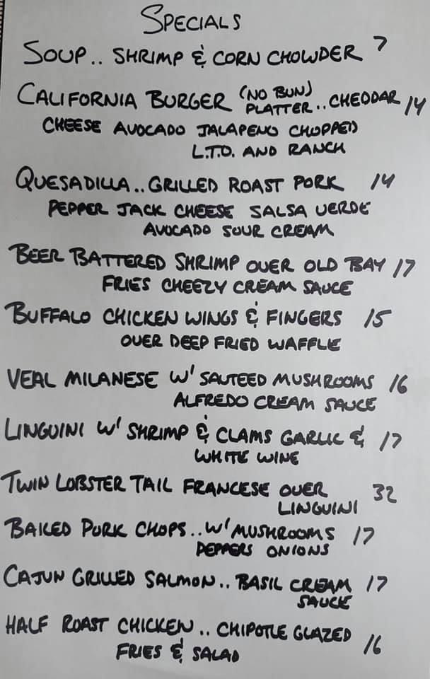 Menu at Broadway Diner restaurant, Bayonne