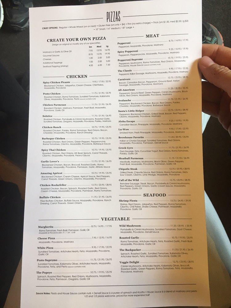 Menu at Moose's Tooth Pub & Pizzeria, Anchorage