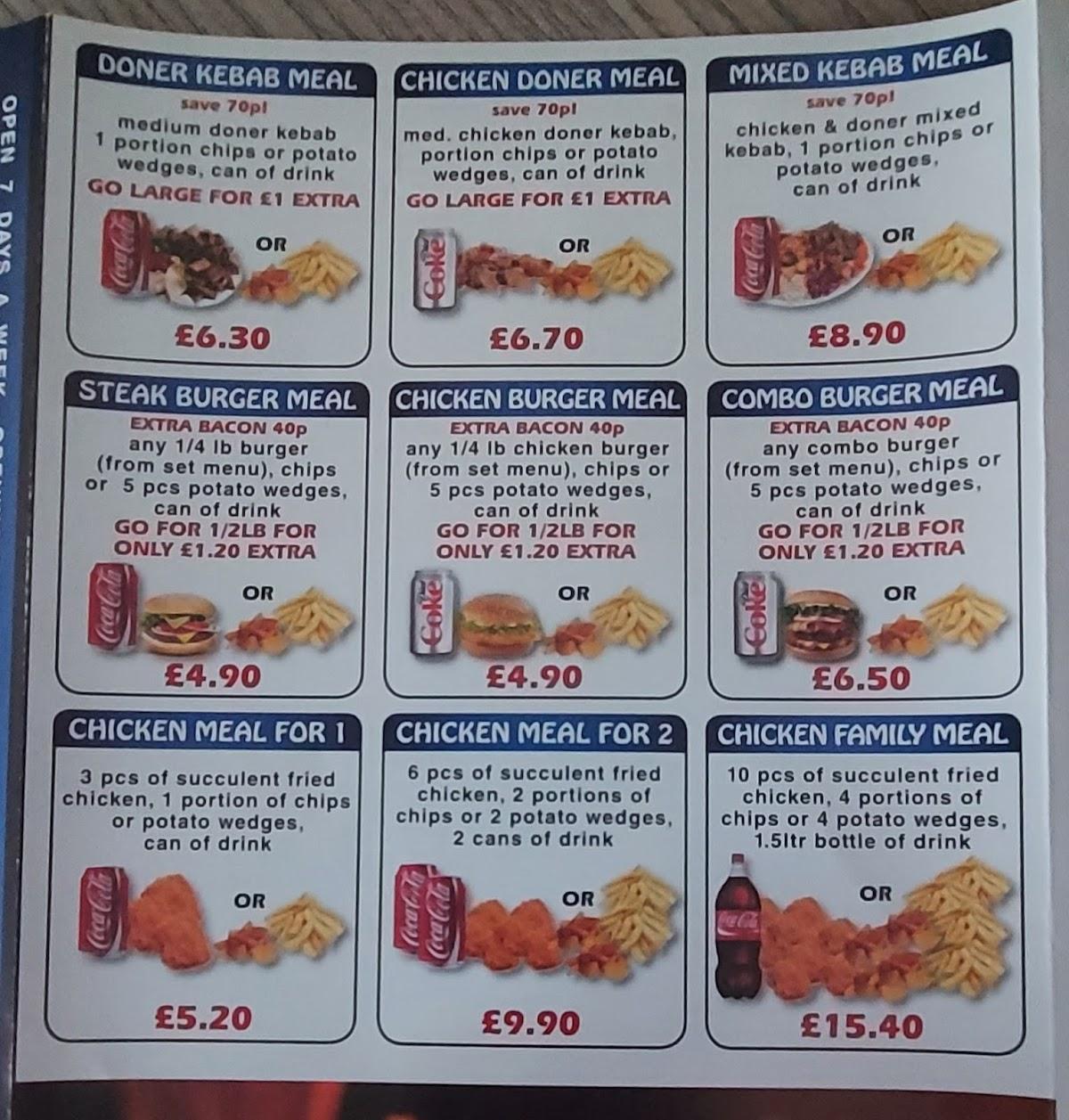 Menu at Superfry Leicester restaurant, Leicester