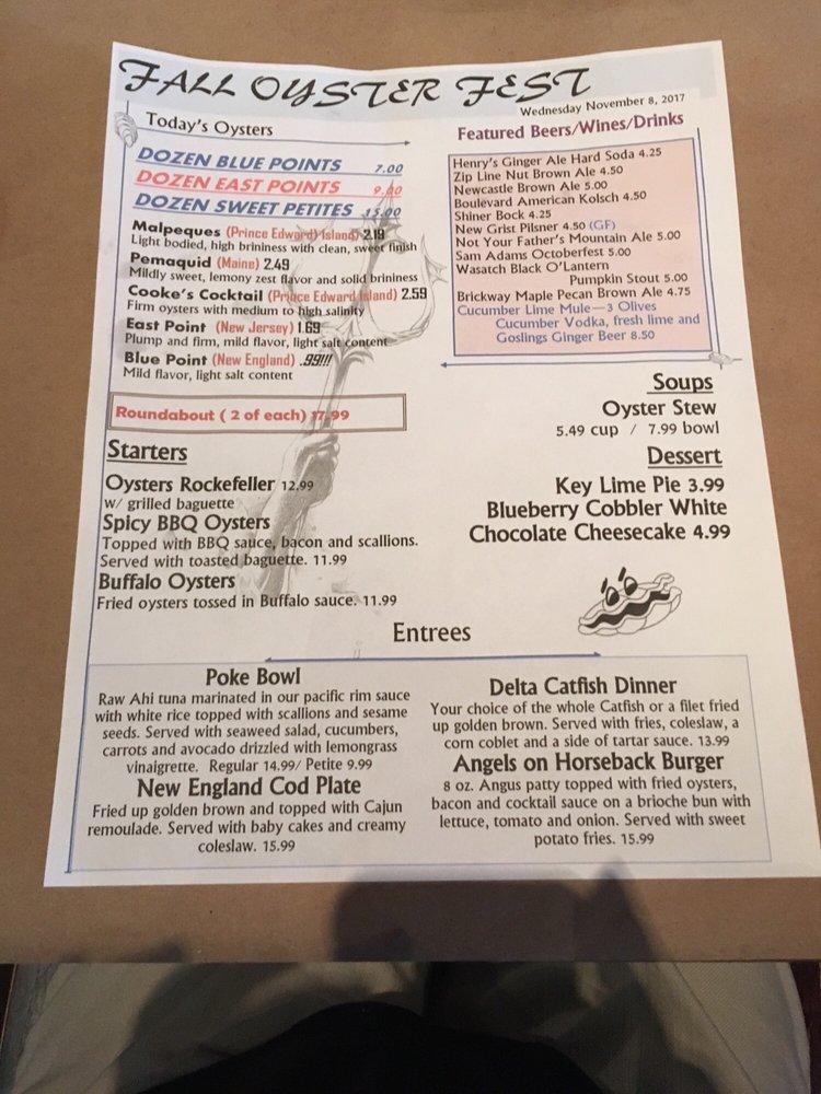 Menu at Shucks Fish House & Oyster Bar, Omaha, Leavenworth St