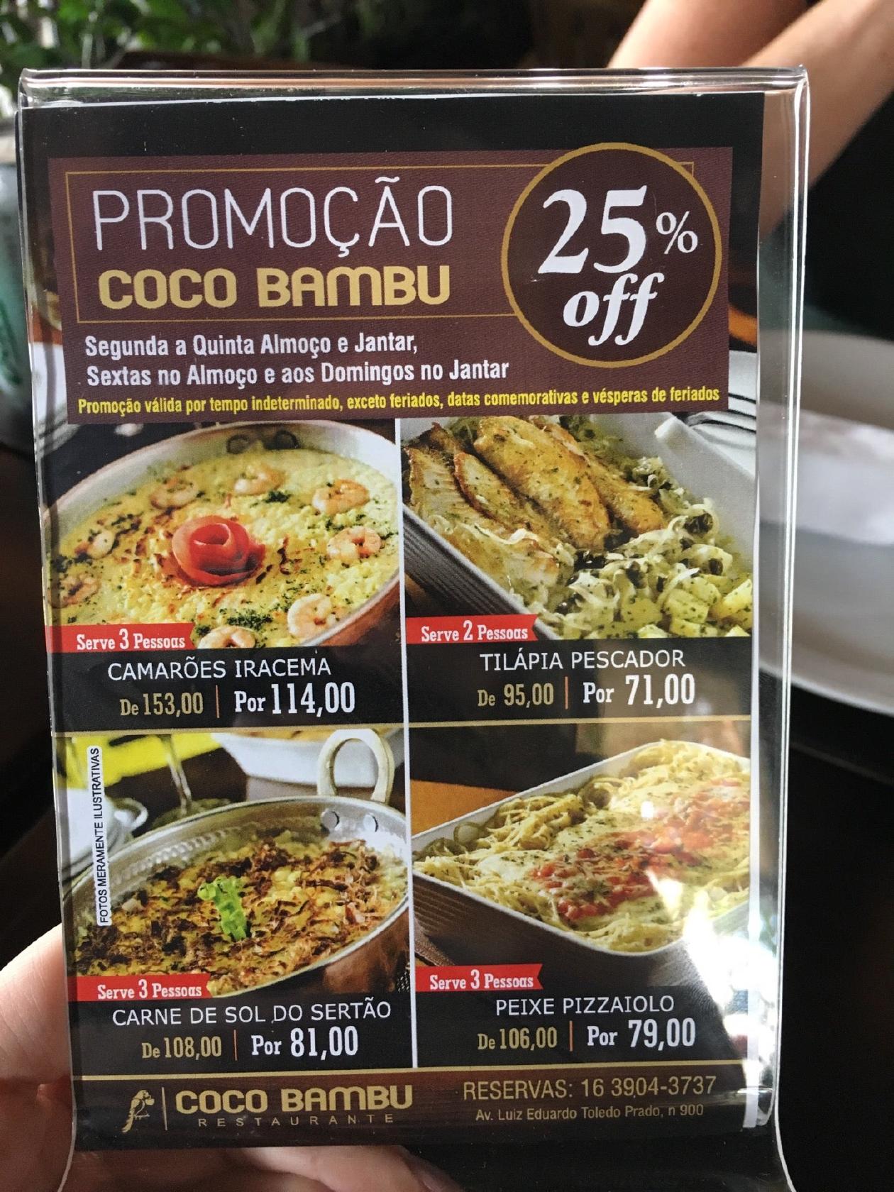 Menu em Coco Bambu Ribeirão Preto: Restaurante, Camarão, Carnes ...