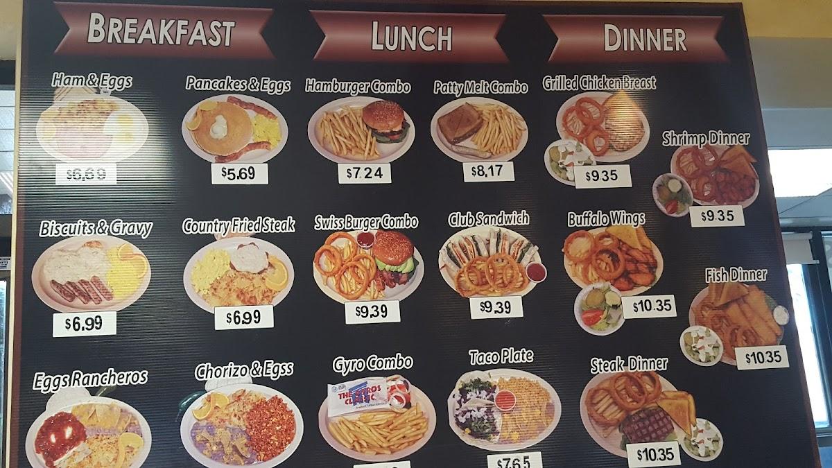 Menu at George's Burgers restaurant, Rialto, 334 S Riverside Ave