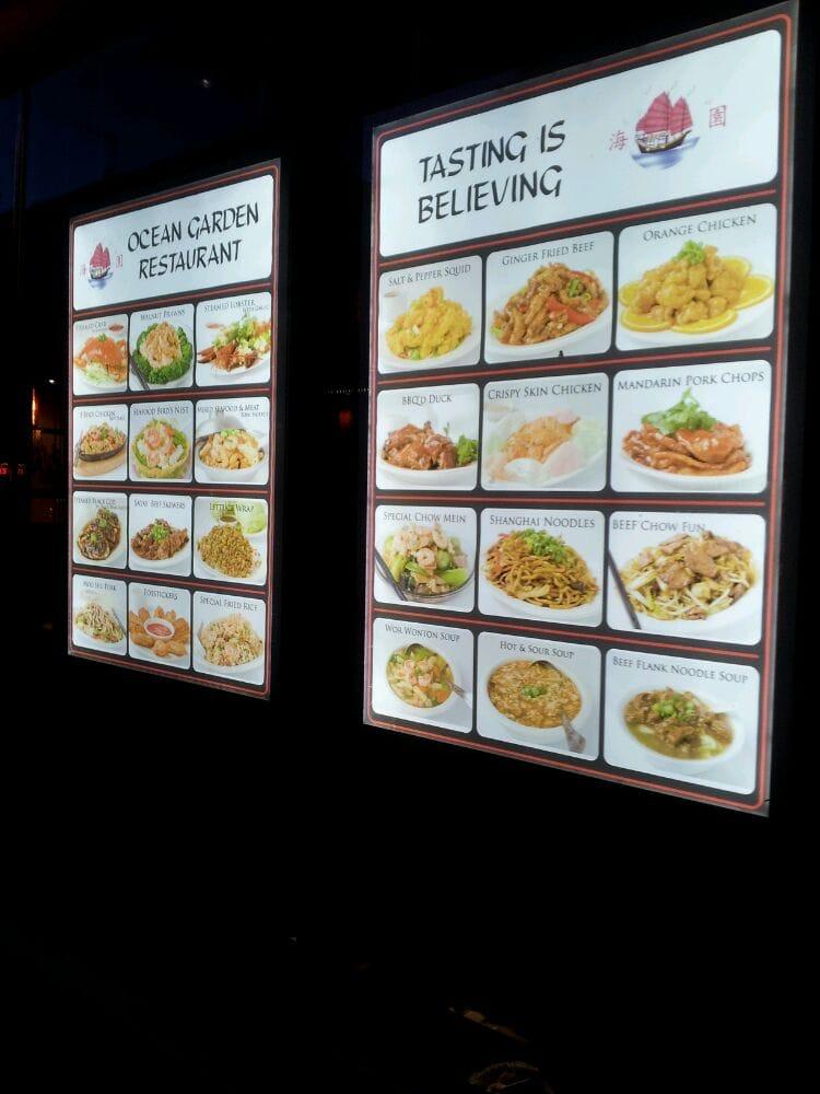 Menu at Ocean Garden Restaurant, Victoria