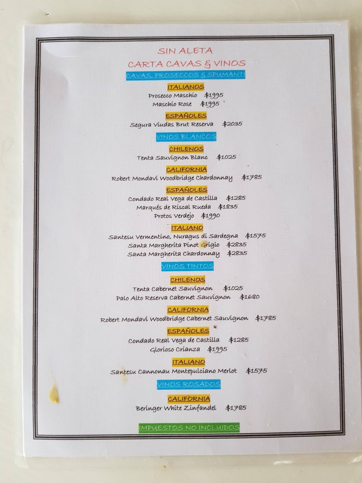 Menu at Soya Azul Restaurant & Hotel, Guayacanes