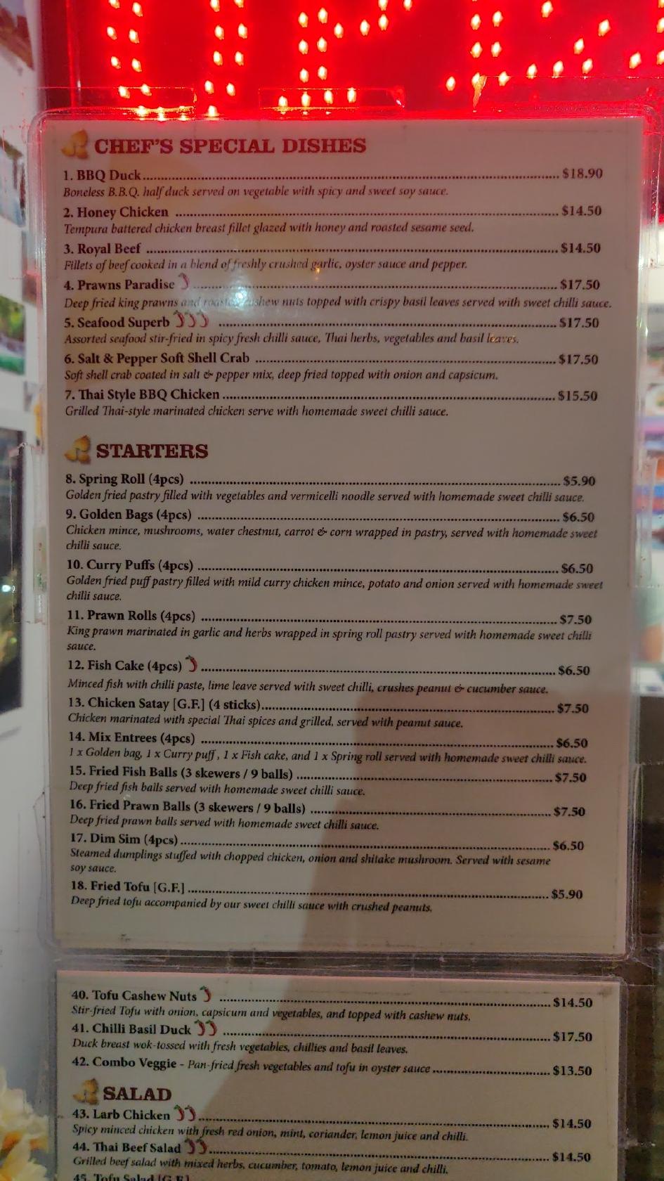 Carta del restaurante Thai Junction Kitchen - Everton Hills QLD ...