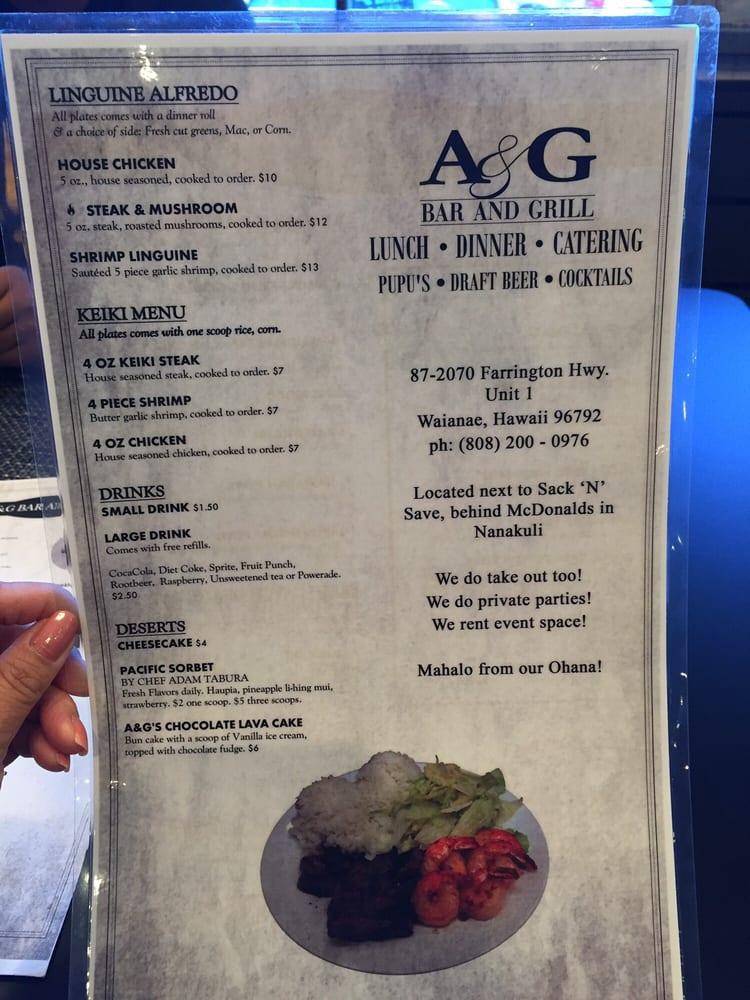 Menu at A & G Bar And Grill, Maili