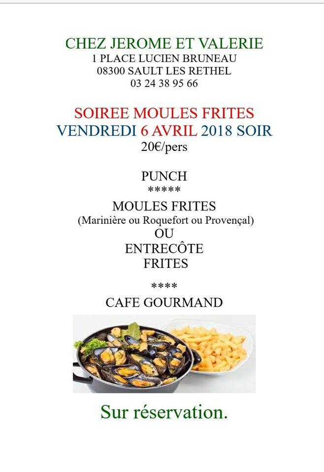 Carta del restaurante Chez Jérôme et Valérie, Sault-lès-Rethel