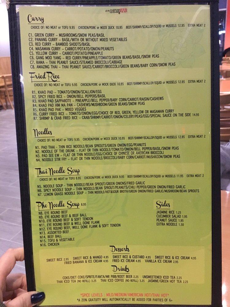 Menu at Thai Top Ten restaurant, Glen Allen, Brook Rd