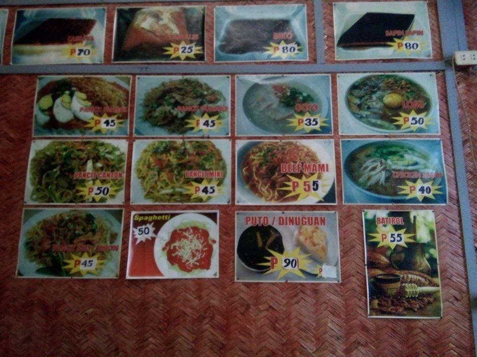 Menu at Cusina De Sulpicia restaurant, Guagua, Cardinal street
