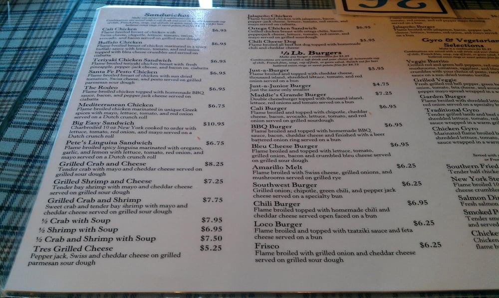 Menu at Fat Maddie's Grille restaurant, San Ramon