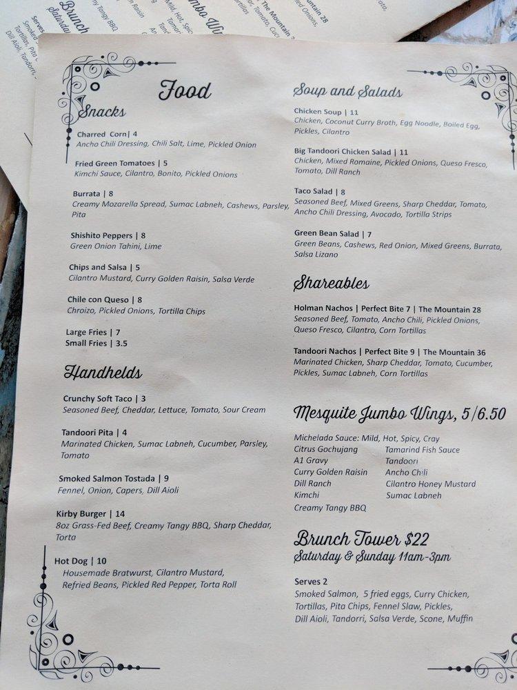 Menu at Holman Draft Hall pub & bar, Houston