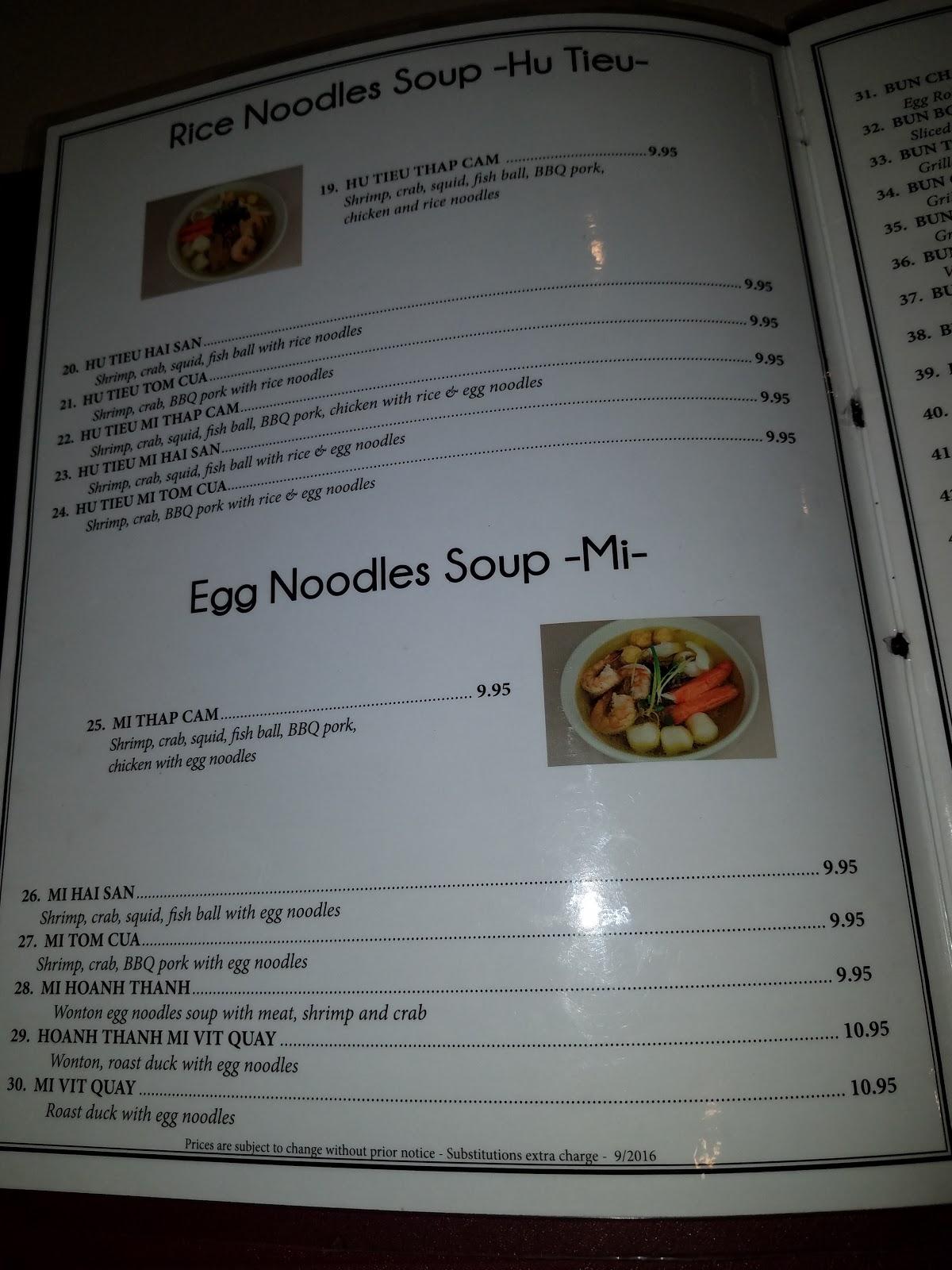 Menu at Saigon Basil restaurant, Northglenn
