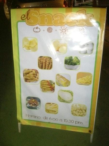 Menu at El Snack restaurant, Guadalajara, Av. Real De Los Camichines 1003