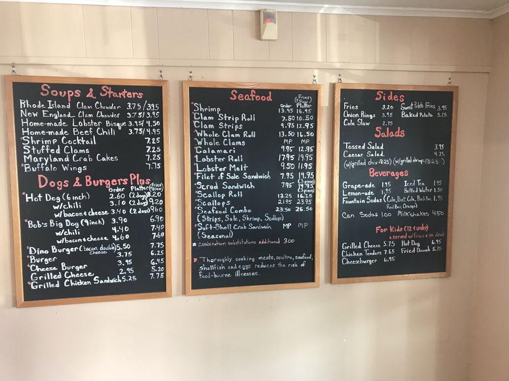 Menu at Dino's restaurant, North Haven