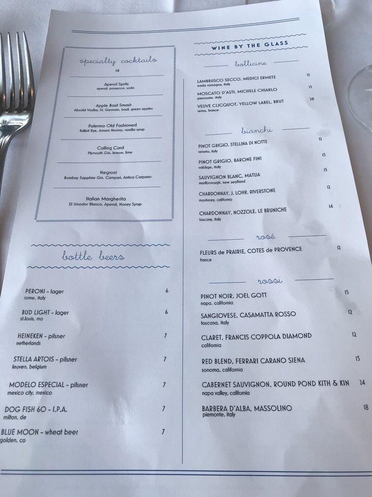 Menu at Linguini By The Sea restaurant, Atlantic City