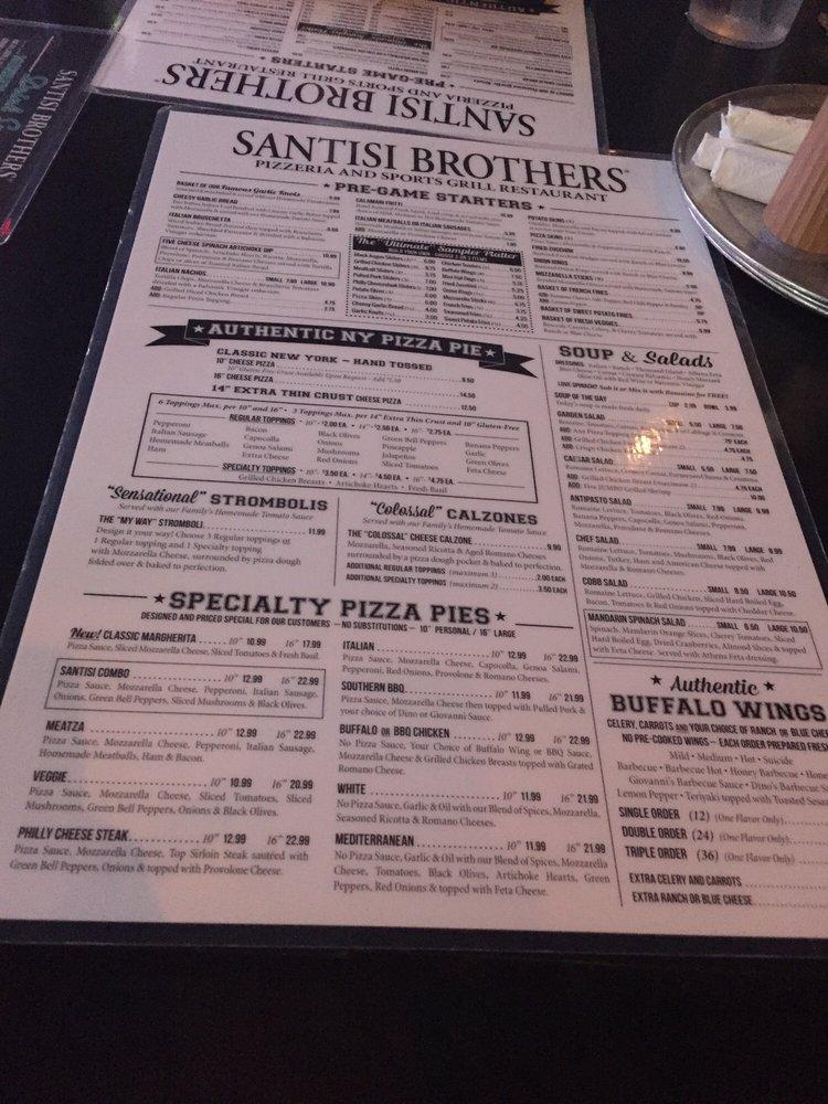 Menu at Santisi Brothers Pizzeria & Sports Grill, Phoenix