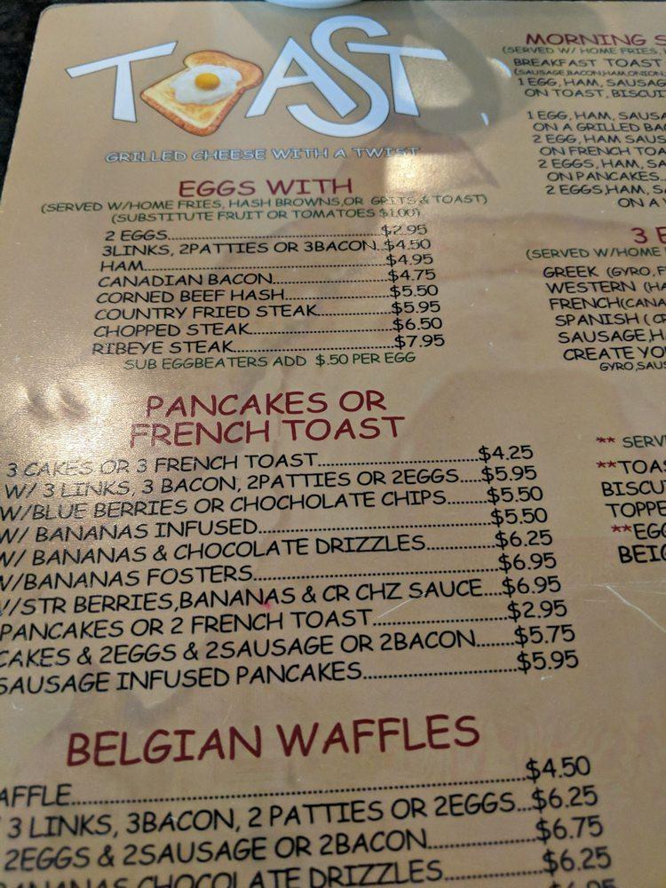 Menu at Toast restaurant, New Port Richey, FL-54