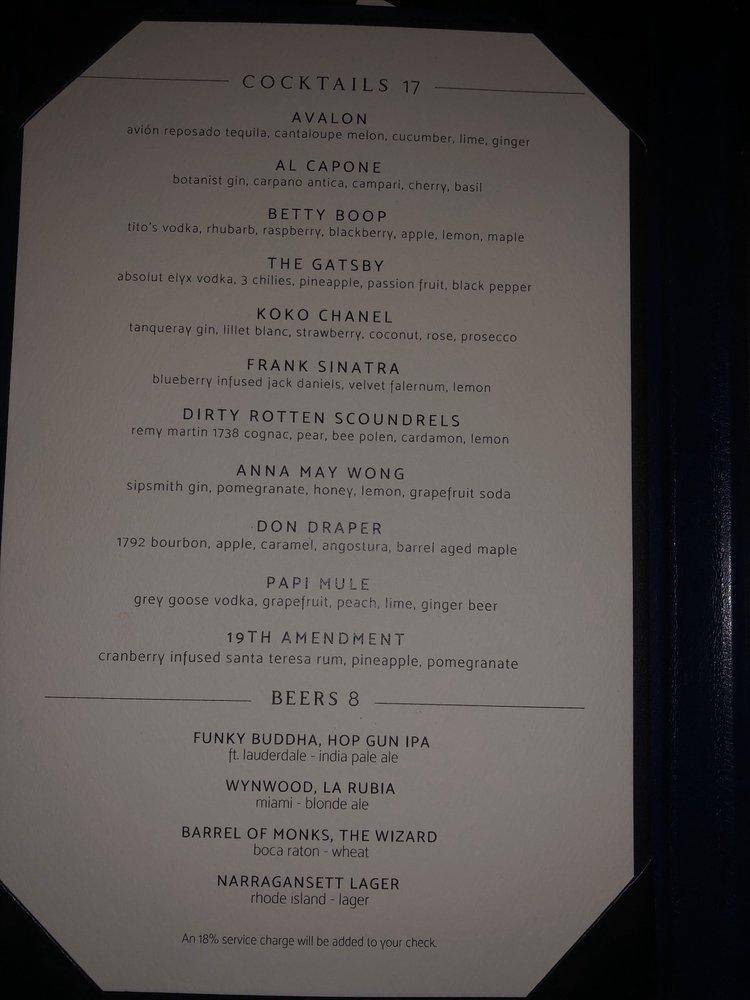 Menu at Papi Steak Miami steakhouse, Miami Beach