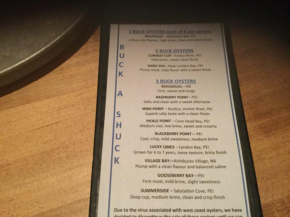 Menu at Vons Steak House pub & bar, Edmonton