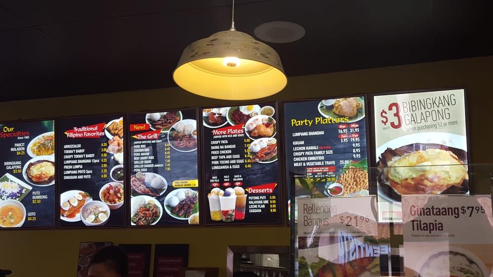 Menu at Manila Sunset Restaurant - West Covina, West Covina