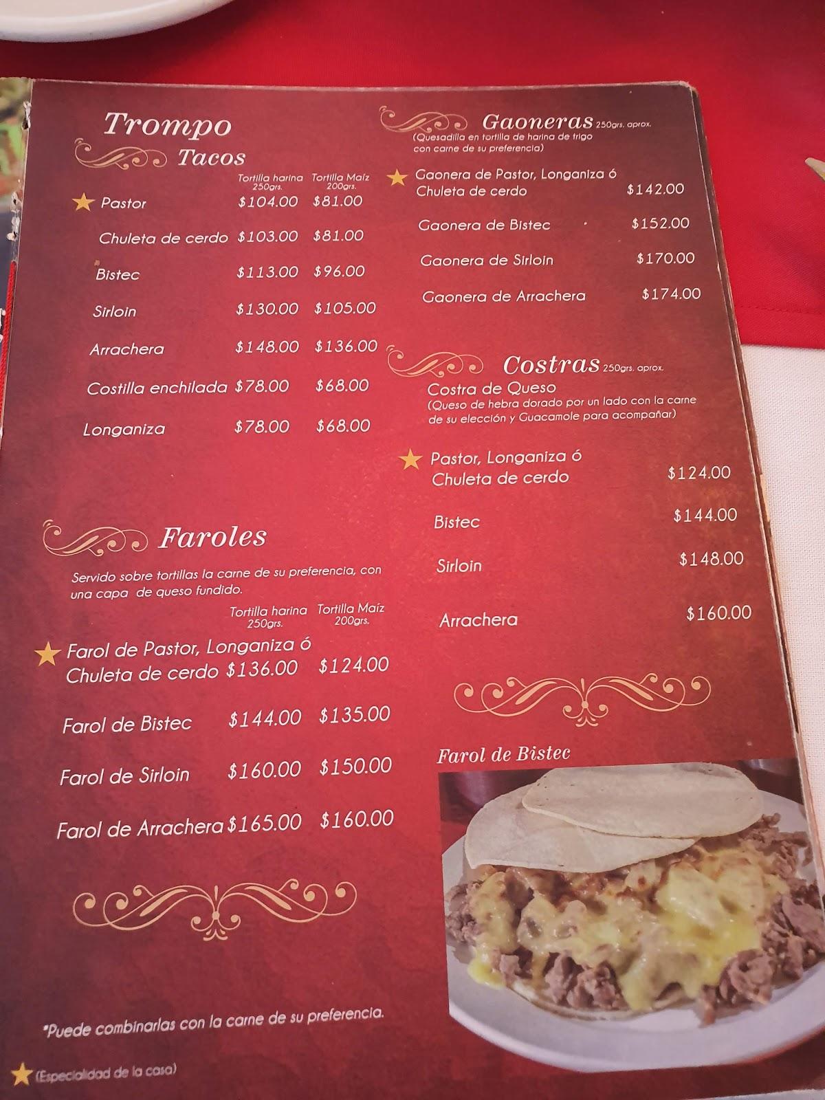Carta del restaurante El Matador (Tabasco 2000), Villahermosa, Prol. P ...
