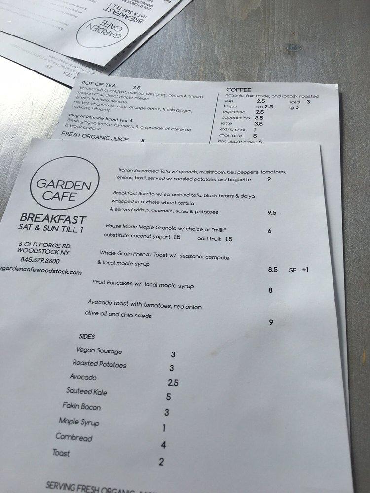Menu at Garden Cafe Woodstock, Woodstock