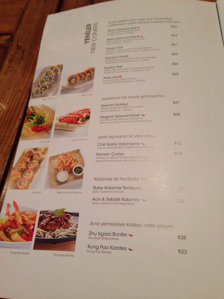 Menu at SushiCo, Istanbul, Palladium Alışveriş Merkezi
