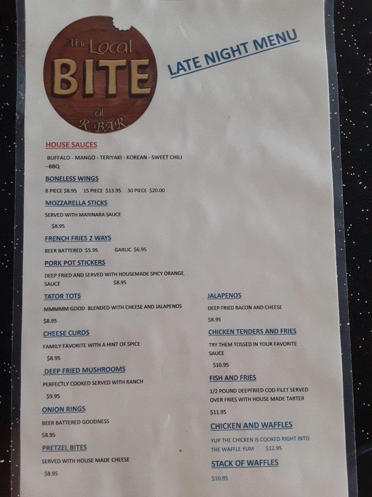 Menu at R Bar and Grill, Lake Havasu City
