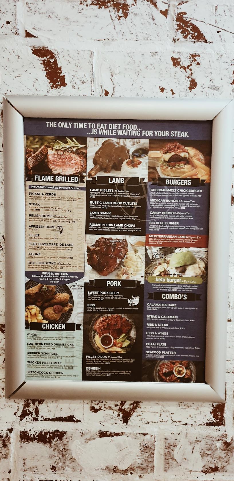 Menu at RELISH RESTAURANT & BAR, Pretoria