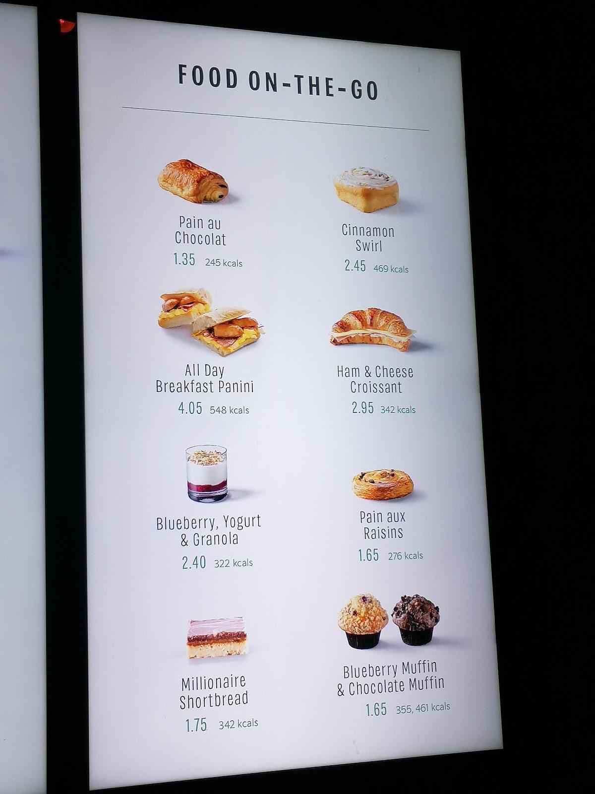 Menu at Starbucks Coffee, Bangor, South Circular Rd