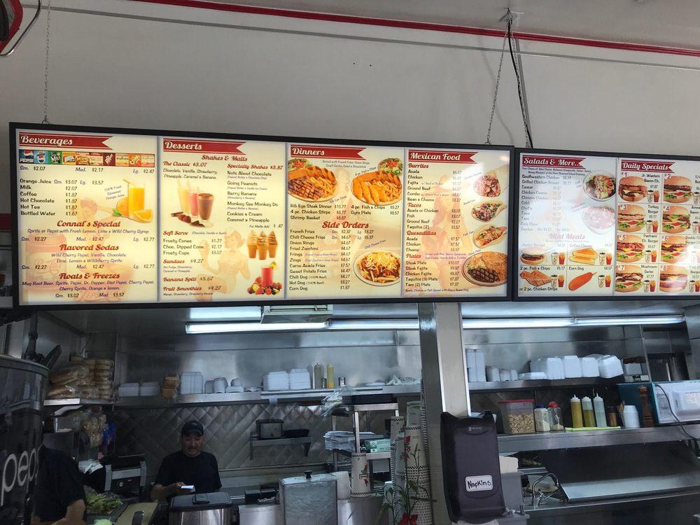 Menu at Connal's Burgers Salads & Subs restaurant, Upland