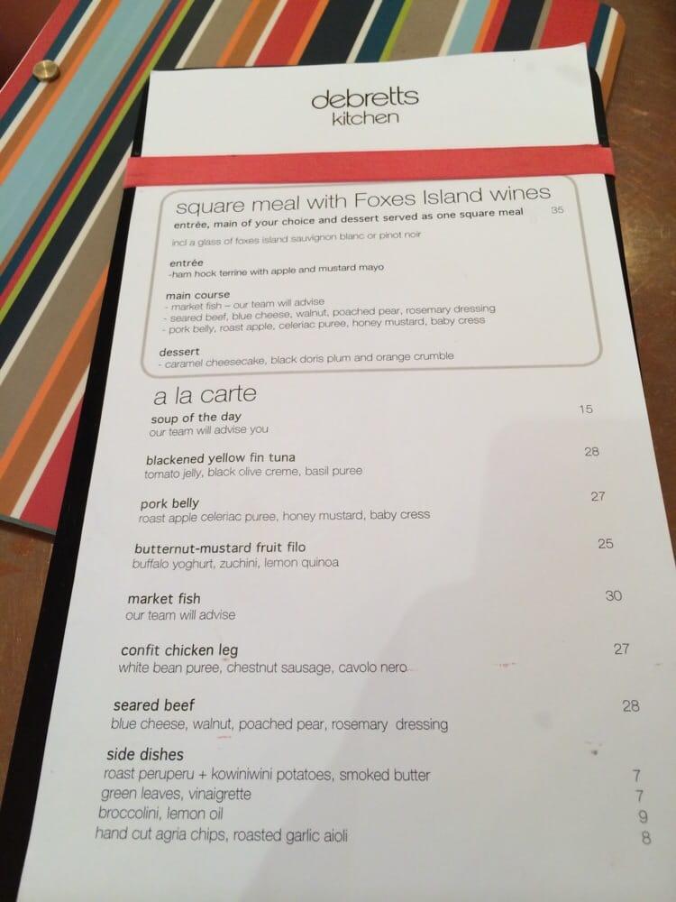 Menu at DeBretts Kitchen pub & bar, Auckland