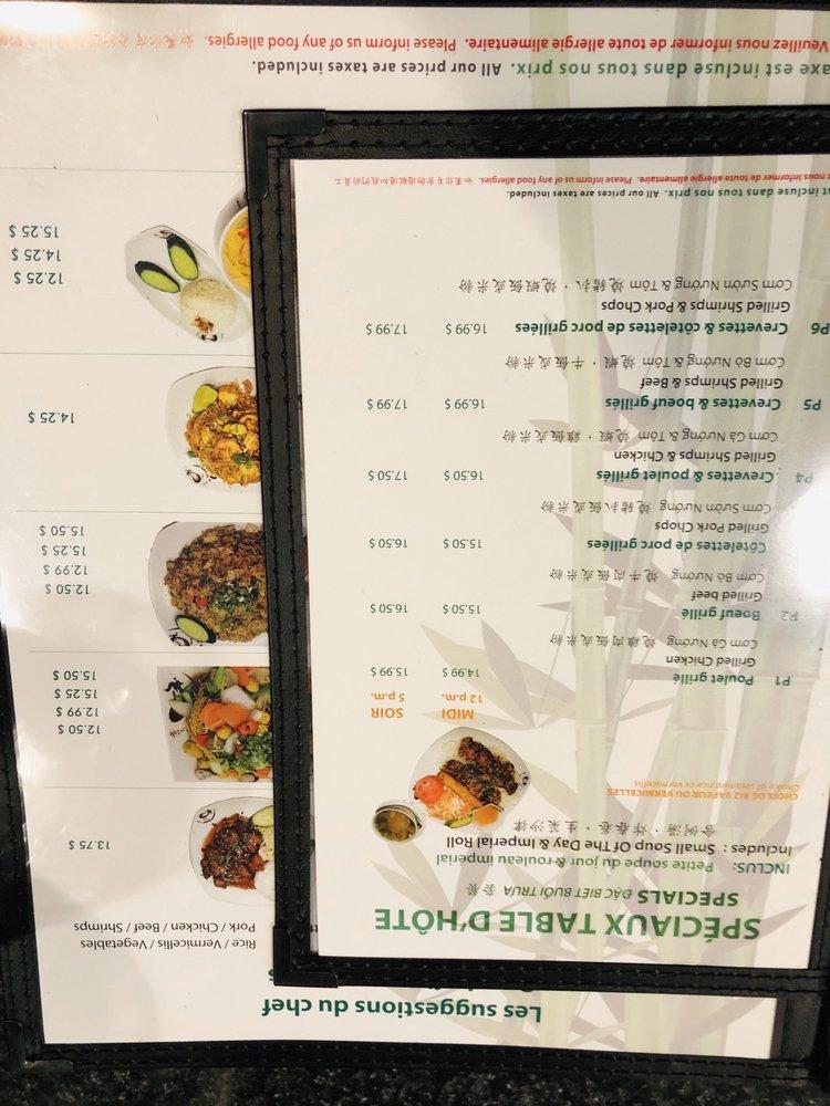 Menu at Phở 88 restaurant, Montréal, Decarie Blvd
